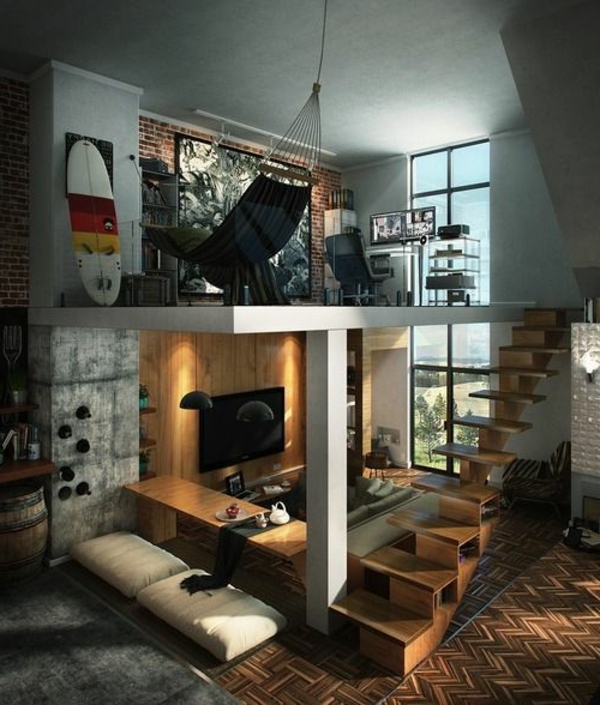 Designs captivants d’escalier loft