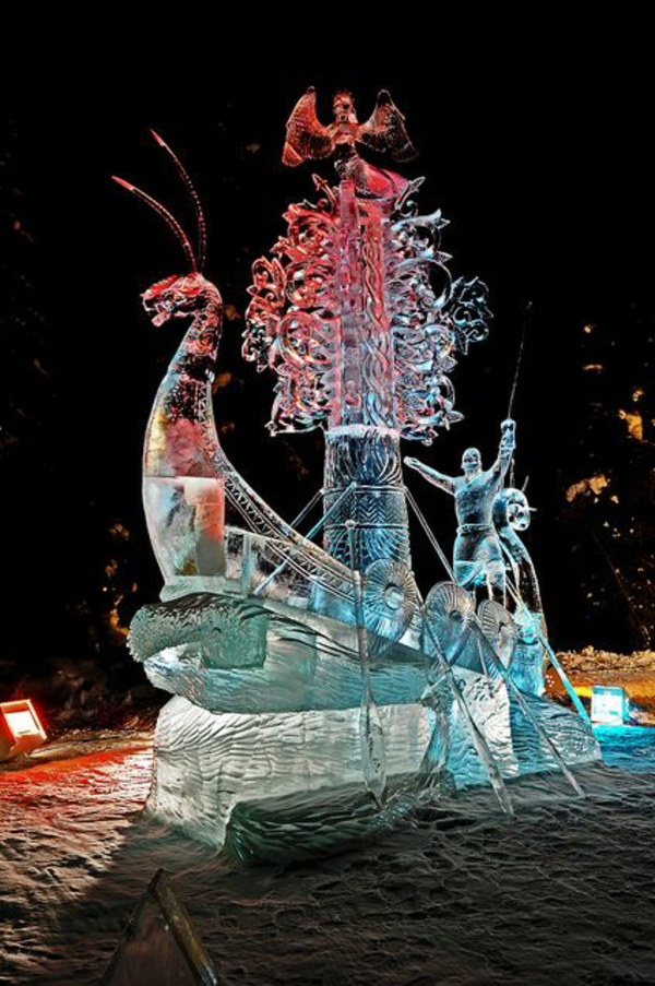 La sculpture de glace - une inspiration hivernale - Archzine.fr