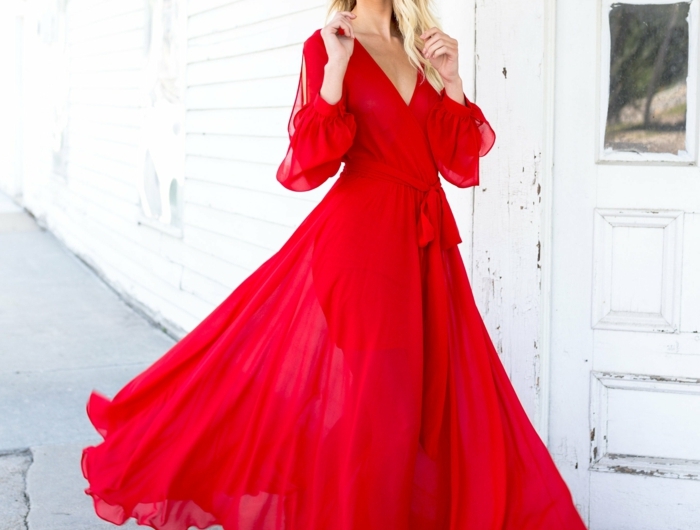 Comment porter la robe longue manche longue?