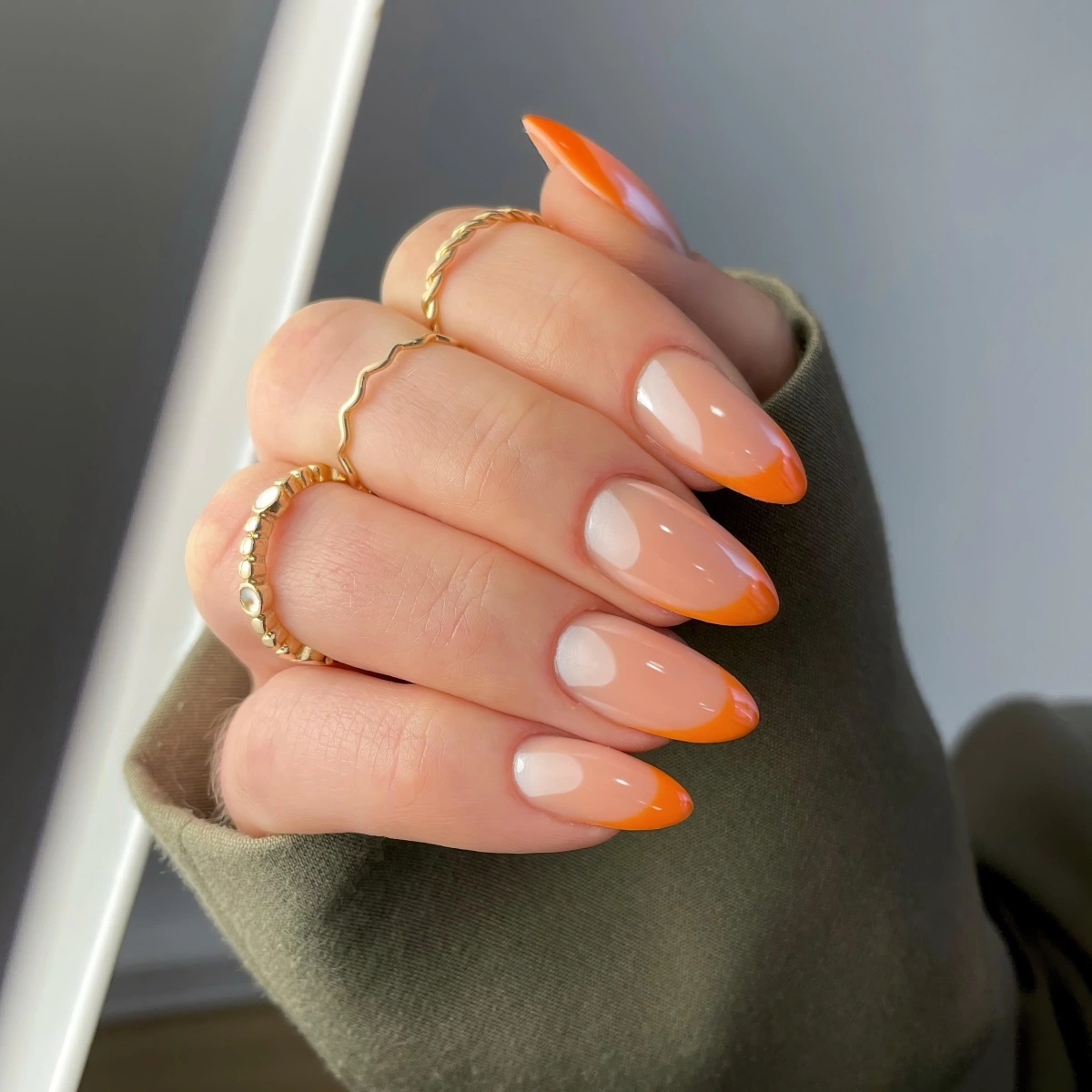 French manucure en orange : 24+ designs éclatants pour des ongles en ...